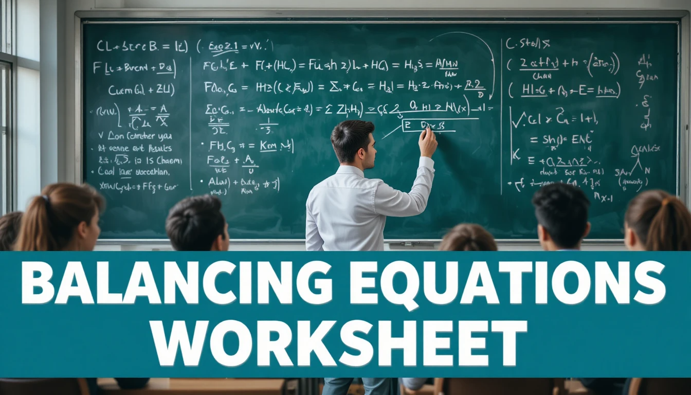 Balancing Equations Worksheet: Mastering Chemical Reactions